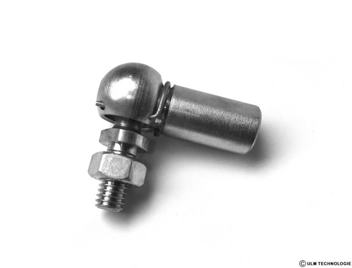 Rotule à angle acier zingué M6