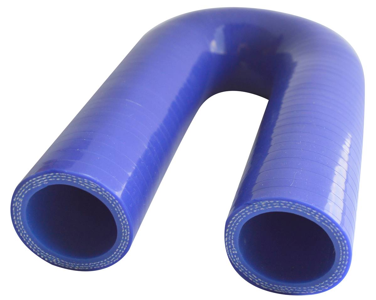 Durite silicone bleue coudée à 180°